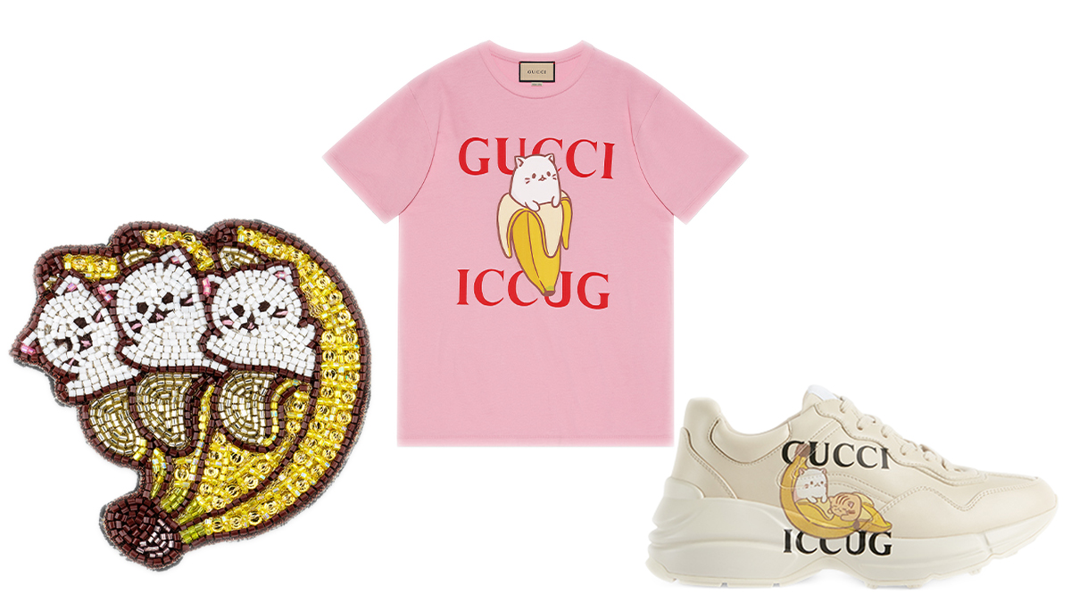 Gucci X Bananya : Quoi de mieux que des chats-bananes pour s'habiller ...